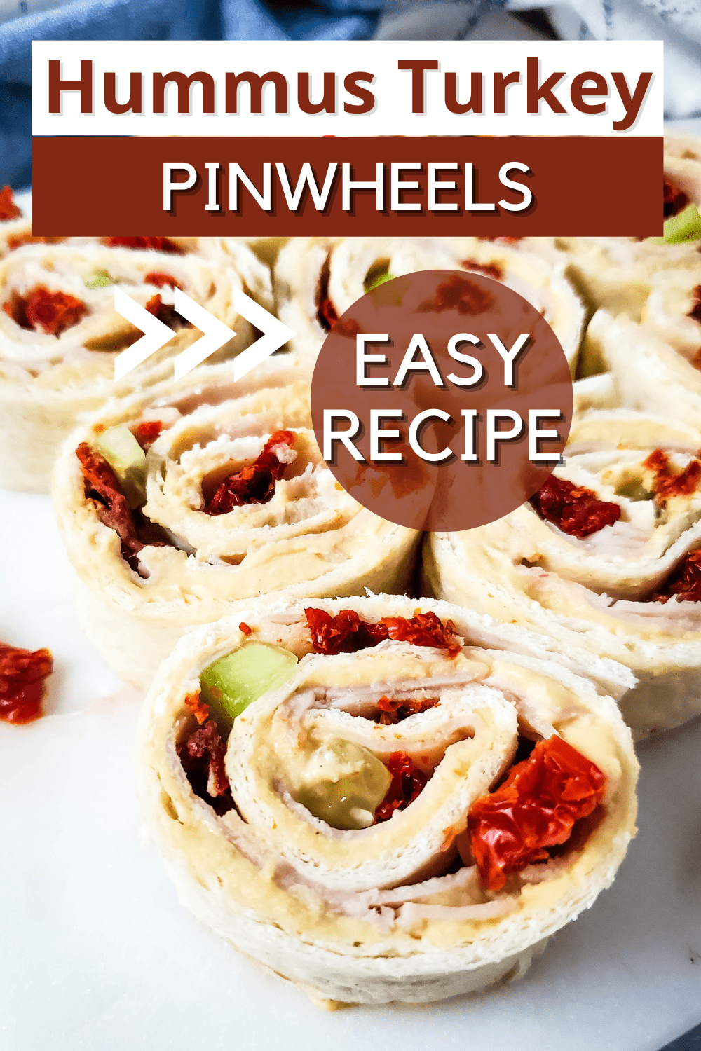 Turkey Hummus Pinwheels - A Crazy Family