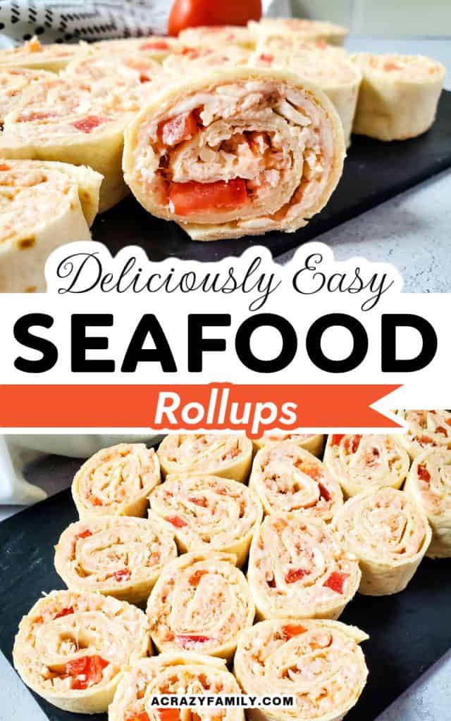 Easy Seafood Pinwheels - A Crazy Family