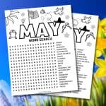 Free May Word Search Printable - A Crazy Family