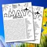 Free May Word Search Printable - A Crazy Family