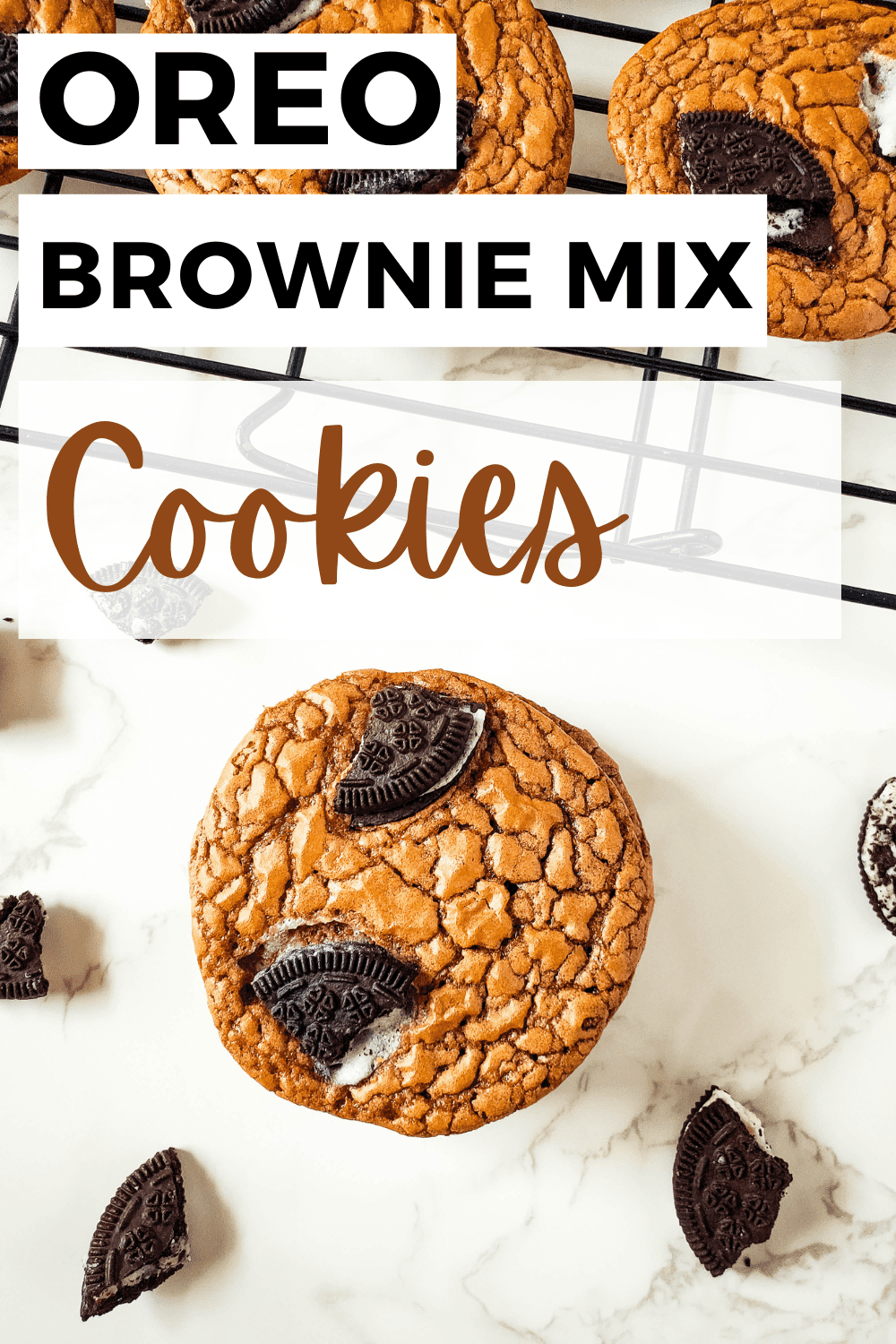 Oreo Brownie Mix Cookies - A Crazy Family