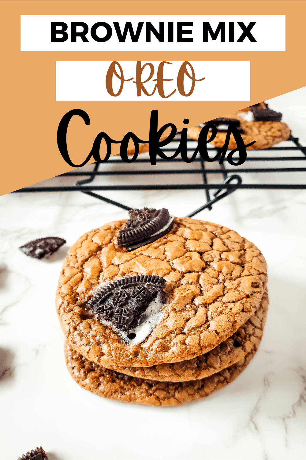 Oreo Brownie Mix Cookies - A Crazy Family