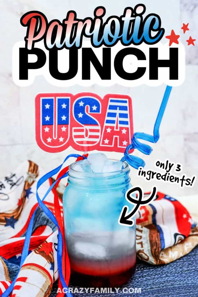 Red, White & Blue Layered Patriotic Mocktail - A Crazy Family