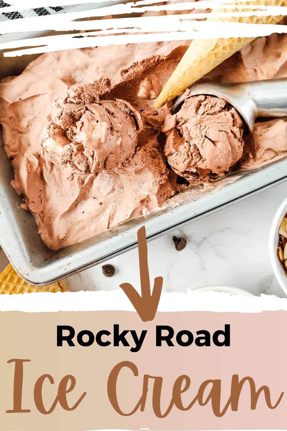 Homemade Rocky Road Ice Cream Recipe - A Crazy Family