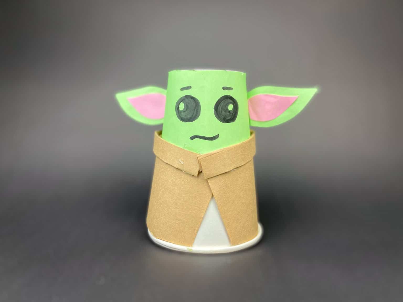 Paper Cup Baby Yoda Kids Craft - A Crazy Family