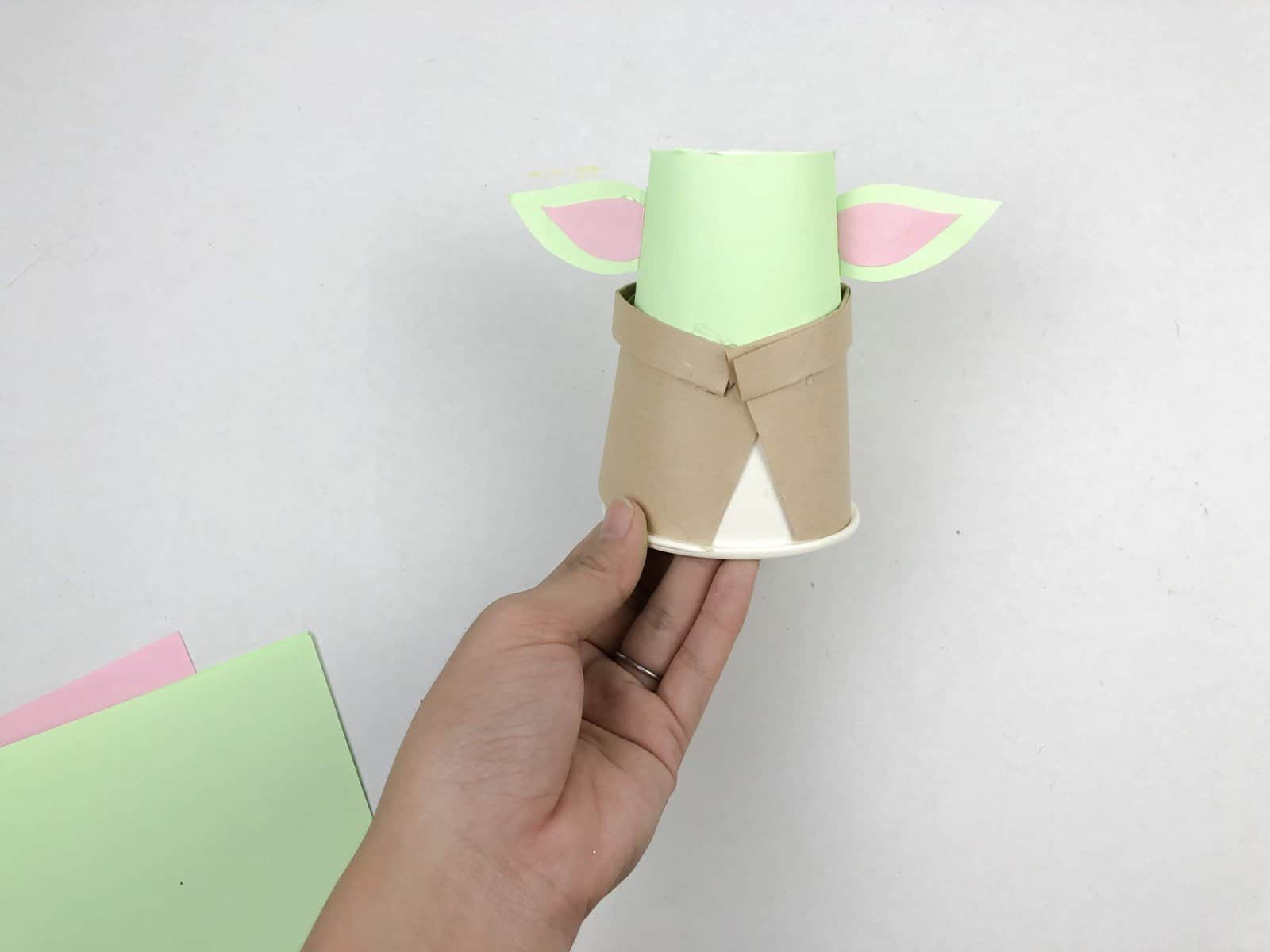 Paper Cup Baby Yoda Kids Craft - A Crazy Family