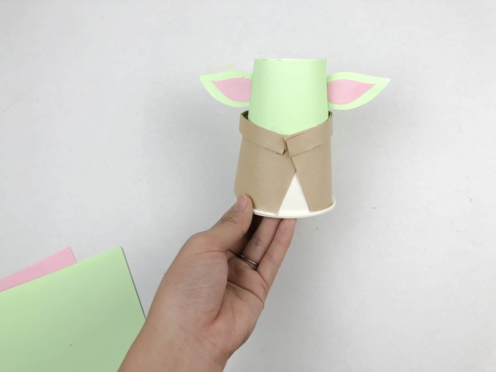 Paper Cup Baby Yoda Kids Craft - A Crazy Family