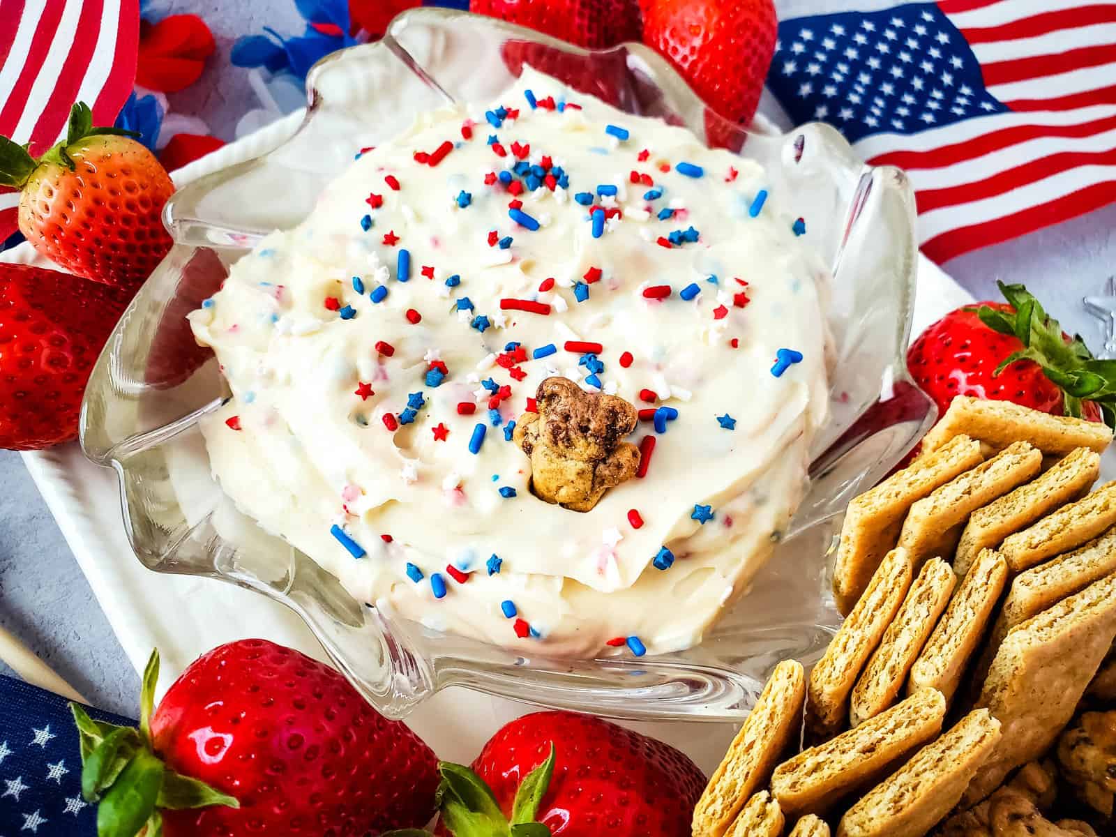 Patriotic Cheesecake Dip Recipe - A Crazy Family