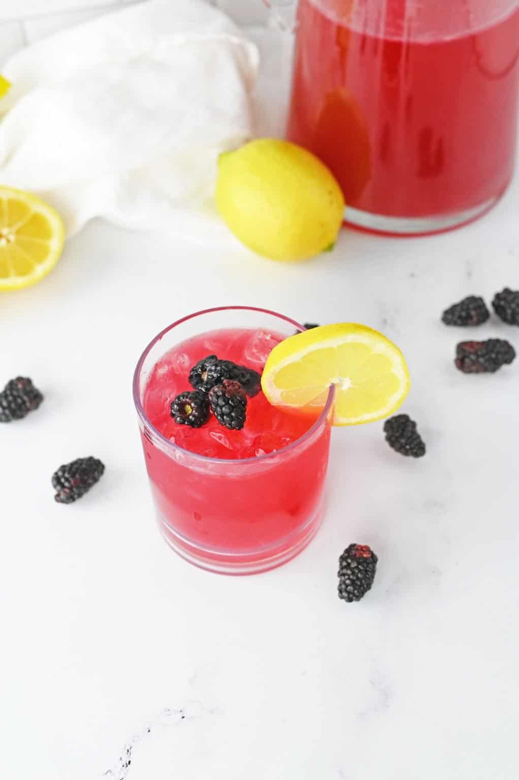 Easy Homemade Blackberry Lemonade - A Crazy Family