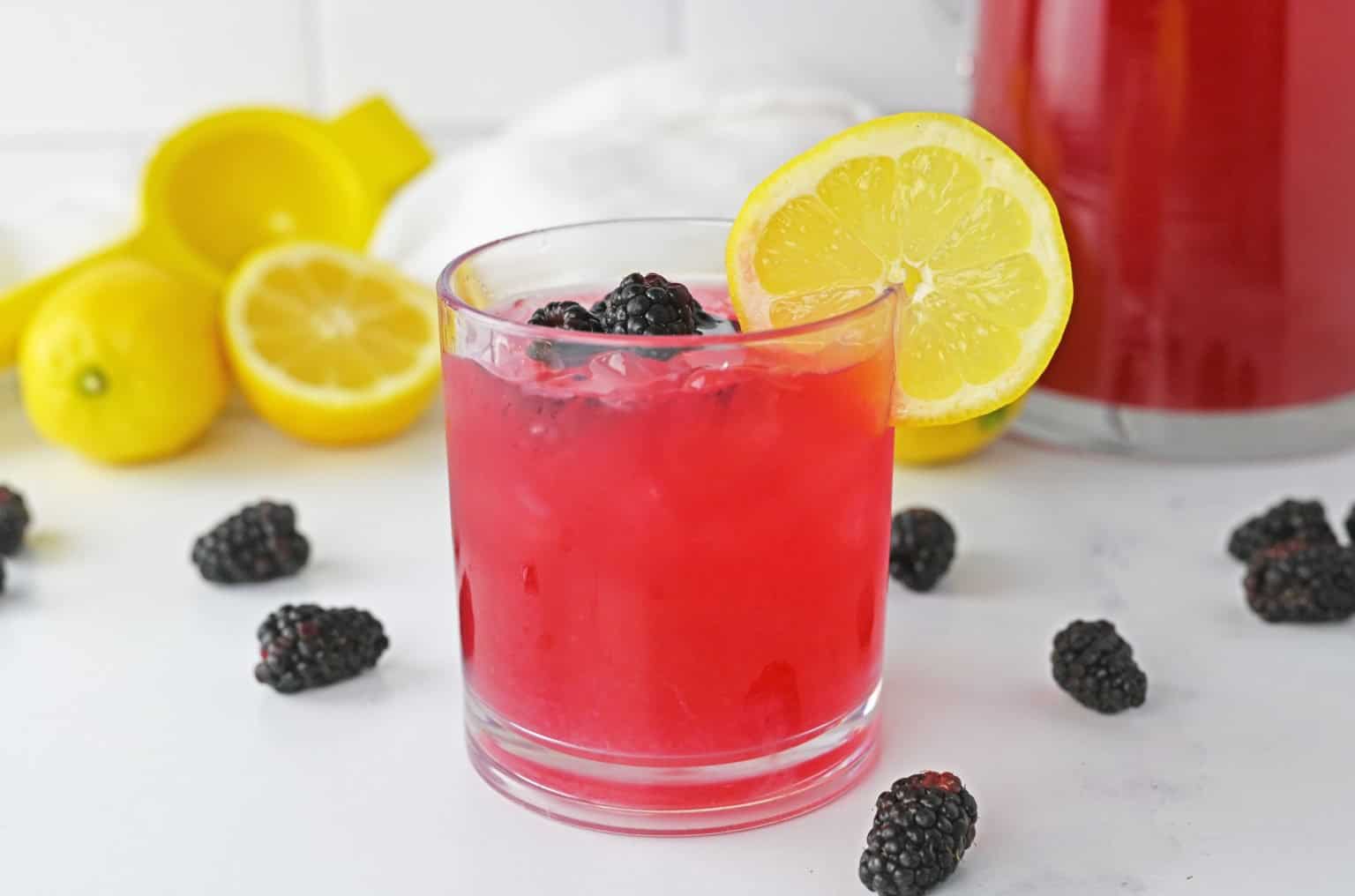 Easy Homemade Blackberry Lemonade - A Crazy Family