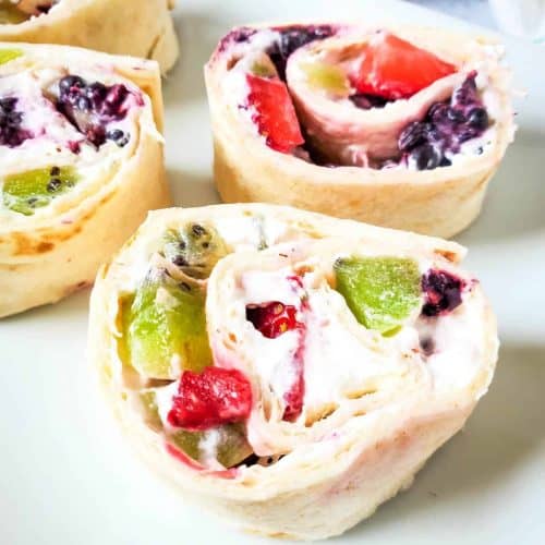 Easy Fresh Fruit Dessert Pinwheels - A Crazy Family