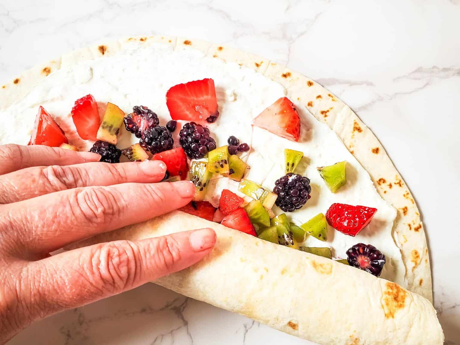 Easy Fresh Fruit Dessert Pinwheels - A Crazy Family