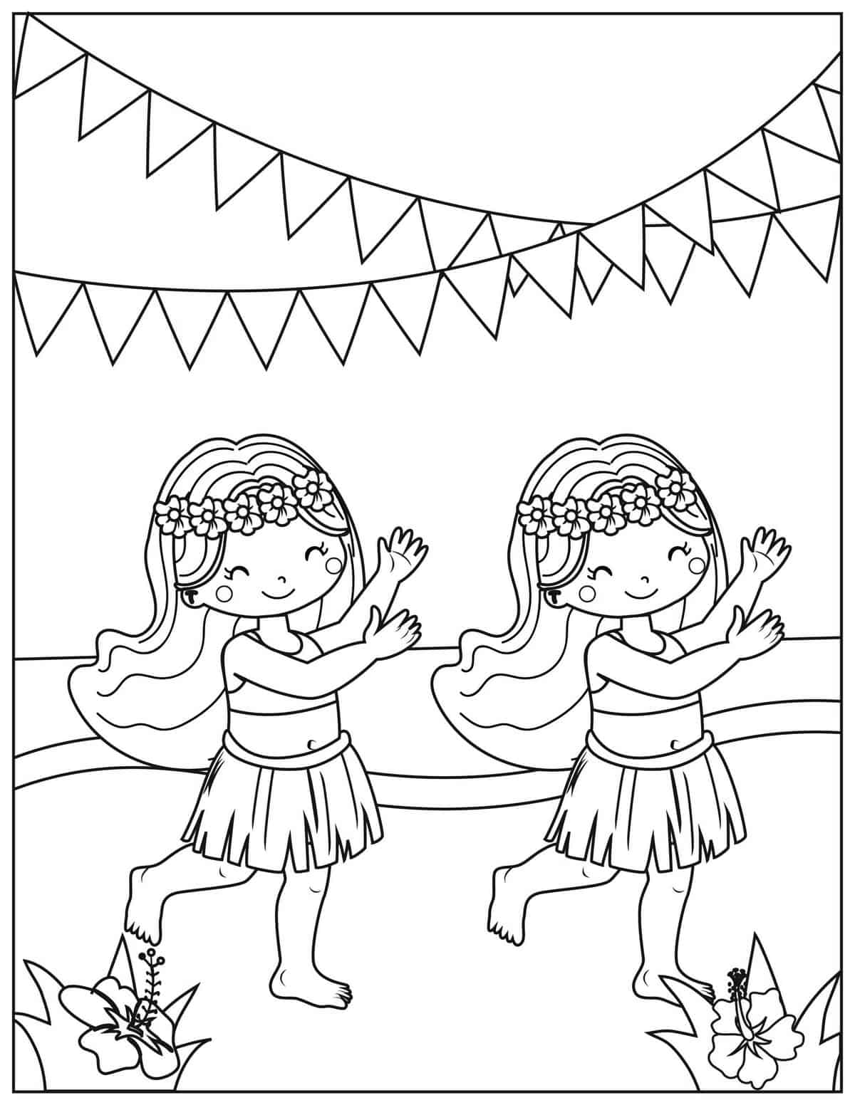 Free Printable Luau Coloring Pages - A Crazy Family