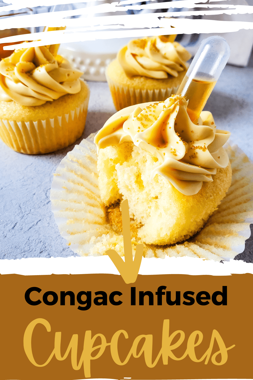 Boozy Cognac Infused Cupcakes - A Crazy Family
