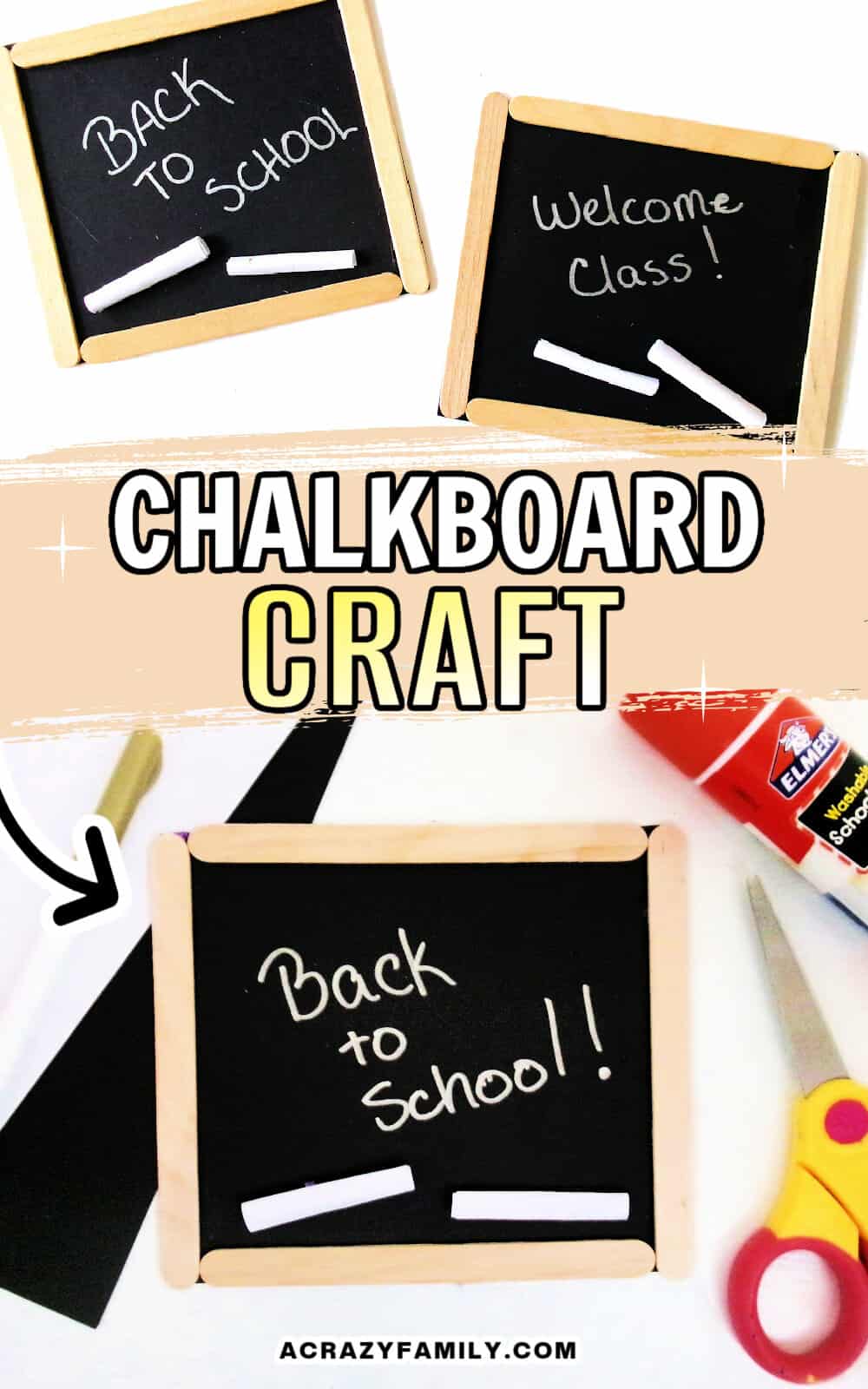 Chalkboard Craft - A Crazy Family