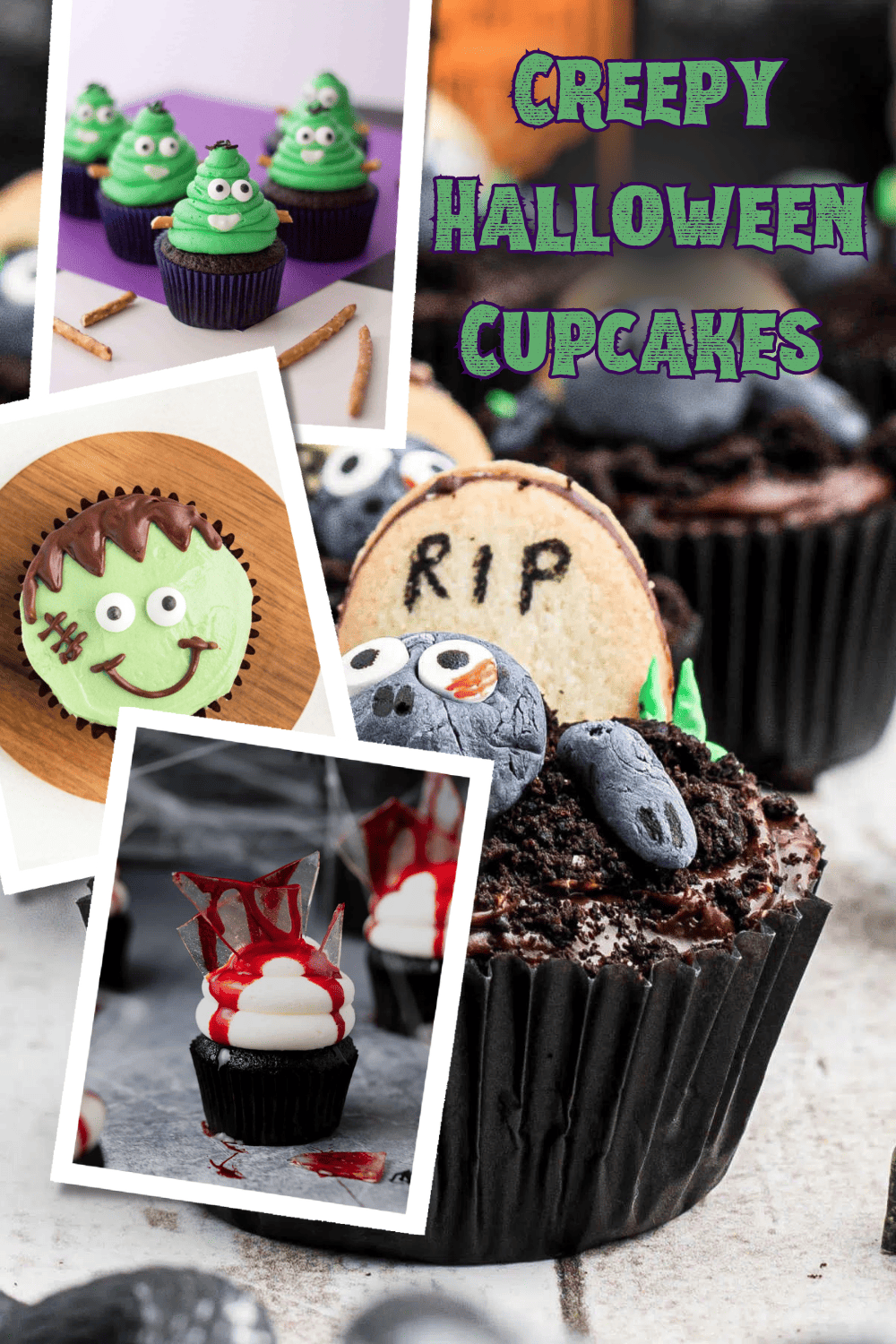 15 Creepy Halloween Cupcakes - A Crazy Family