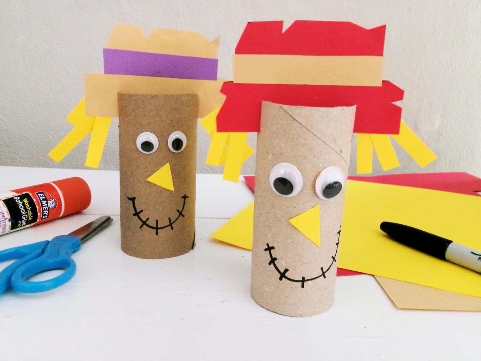 Handprint Scarecrow Craft - A Crazy Family