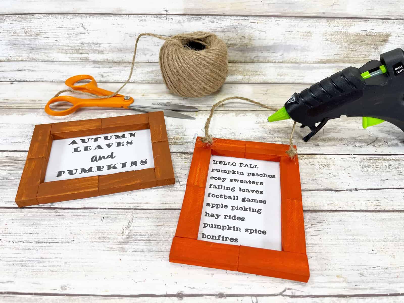 Tumbling Tower Fall Sign Craft - A Crazy Family