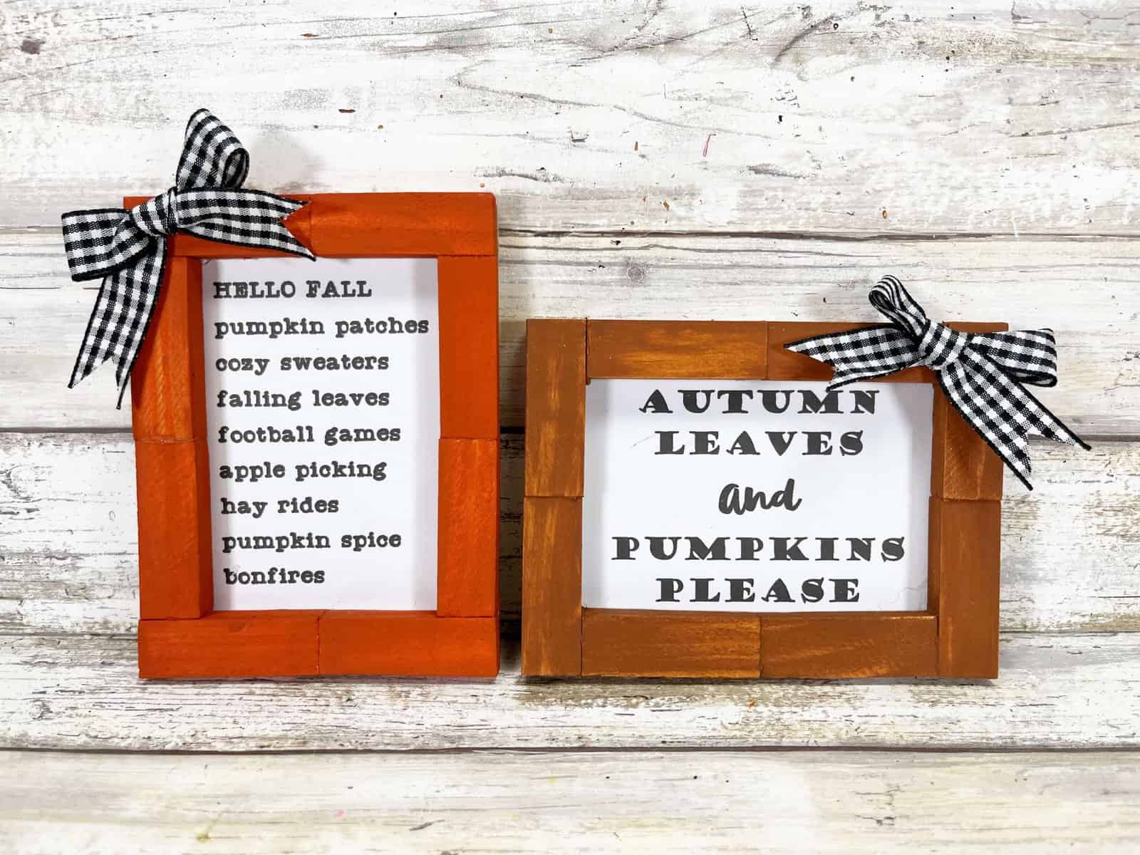 Tumbling Tower Fall Sign Craft - A Crazy Family