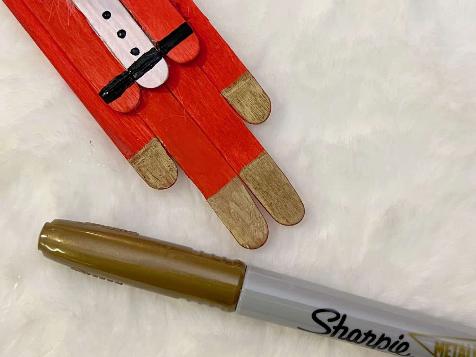 Christmas Craft Stick Santa - A Crazy Family