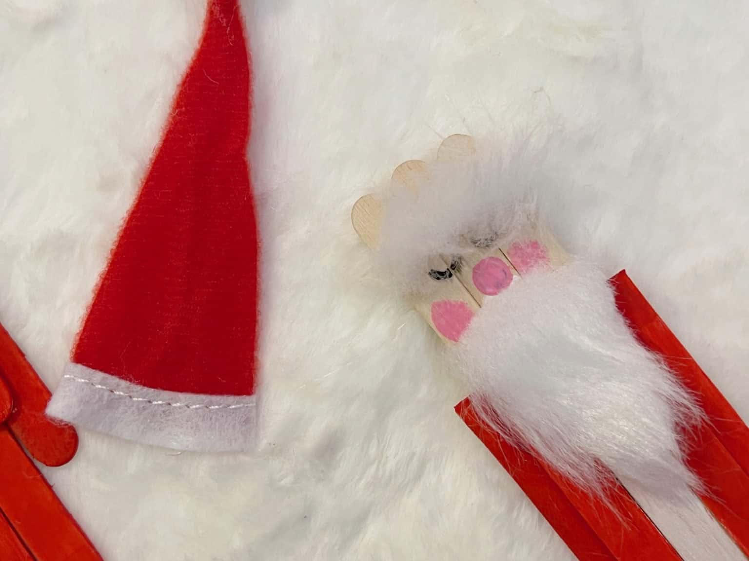 Christmas Craft Stick Santa - A Crazy Family