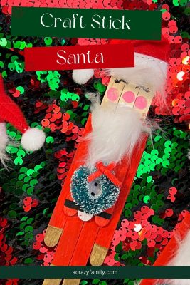 Christmas Craft Stick Santa - A Crazy Family