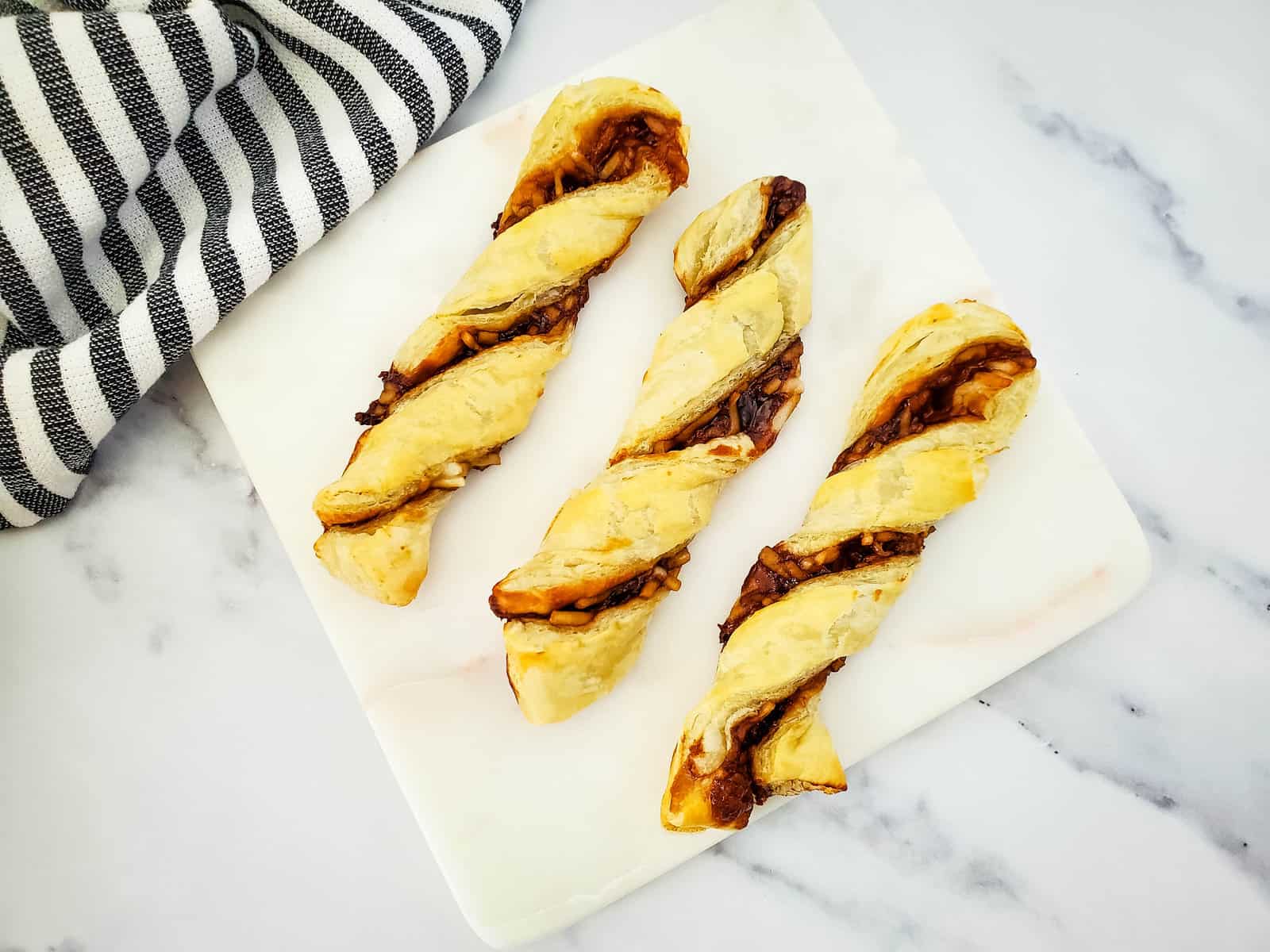 Cheese and Marmite Puff Pastry Twists - A Crazy Family