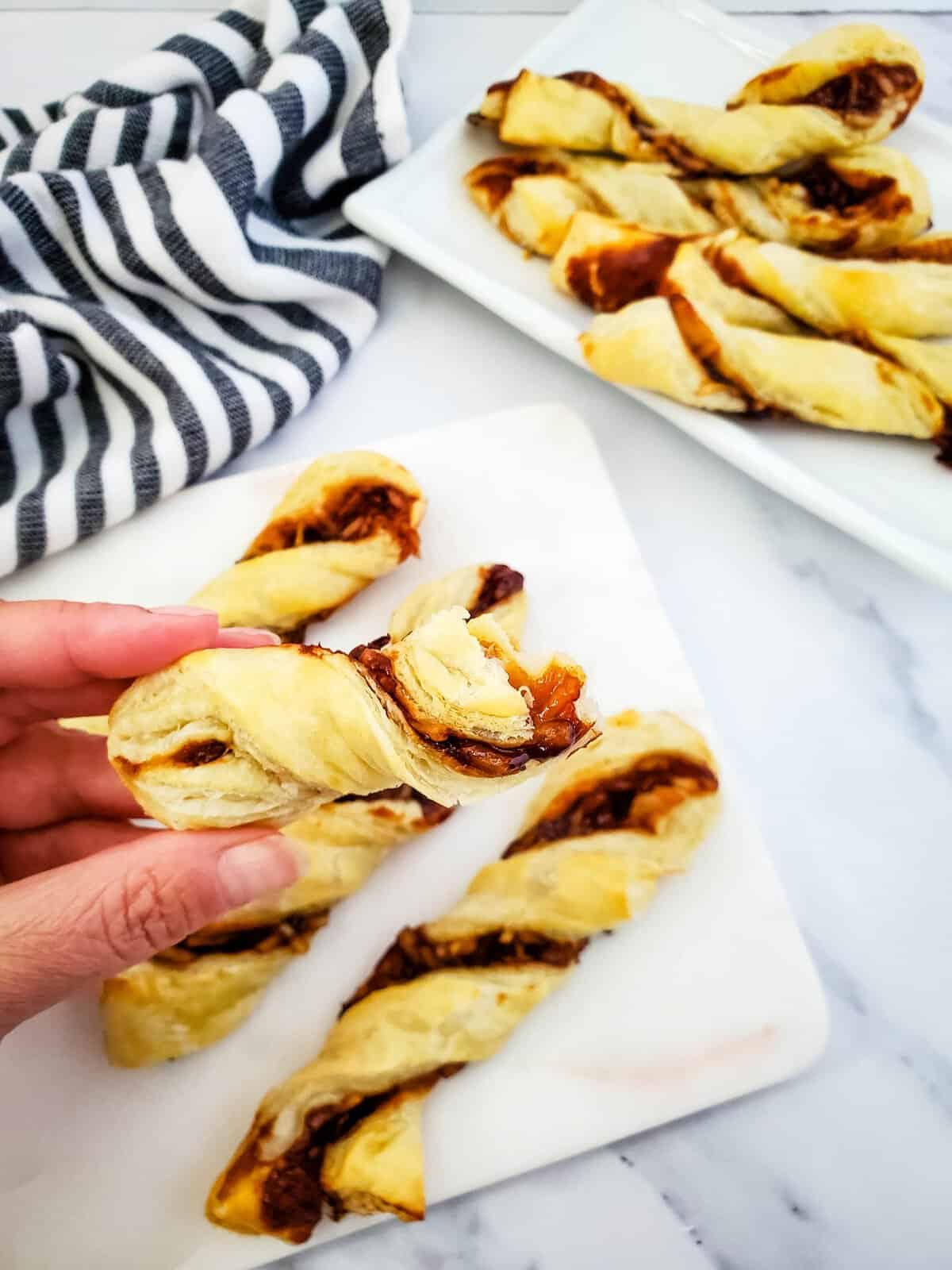Cheese and Marmite Puff Pastry Twists - A Crazy Family