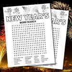 Free Printable New Year's Word Search Puzzle - A Crazy Family