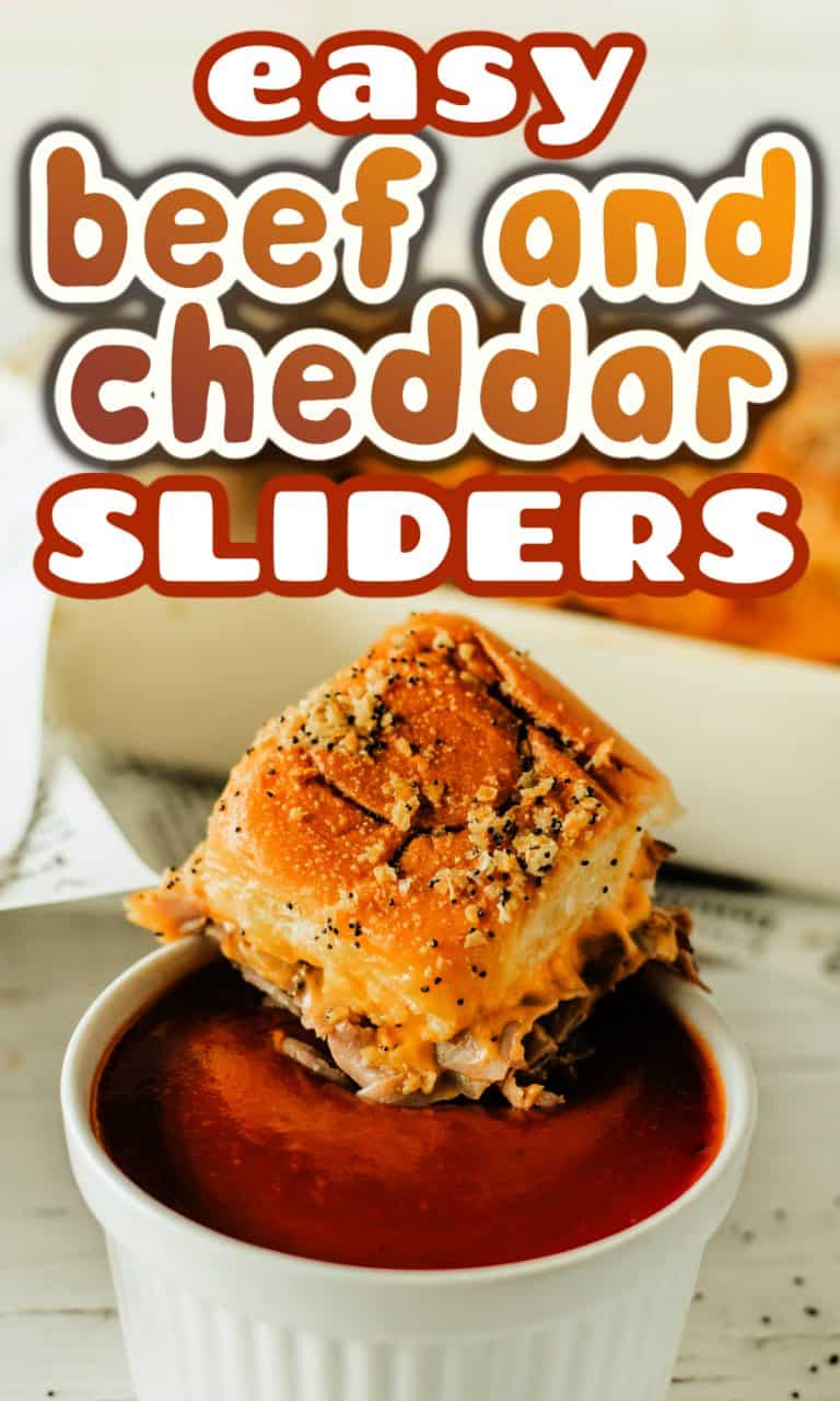 Beef and Cheddar Sliders - A Crazy Family