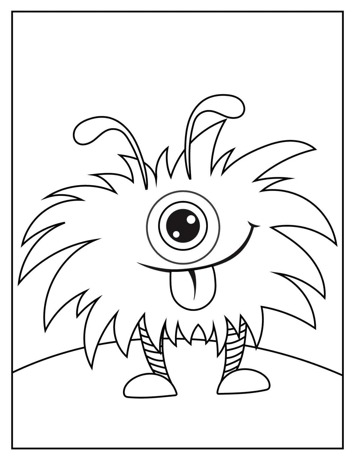 Free Printable Cute Monster Coloring Pages for Kids - A Crazy Family