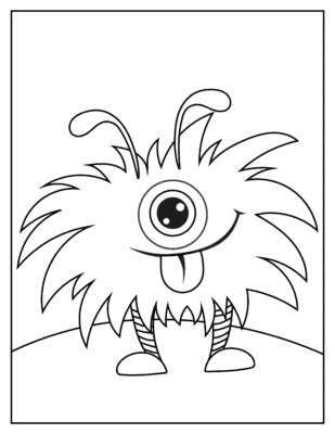 Free Printable Cute Monster Coloring Pages for Kids - A Crazy Family