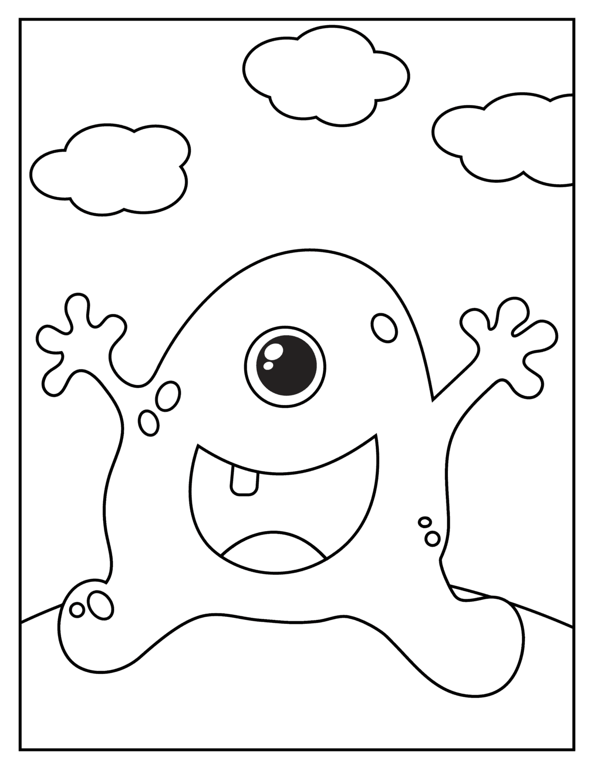 Free Printable Cute Monster Coloring Pages for Kids - A Crazy Family