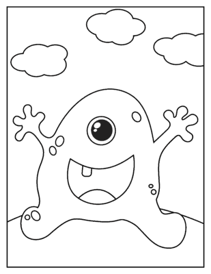 Free Printable Cute Monster Coloring Pages for Kids - A Crazy Family