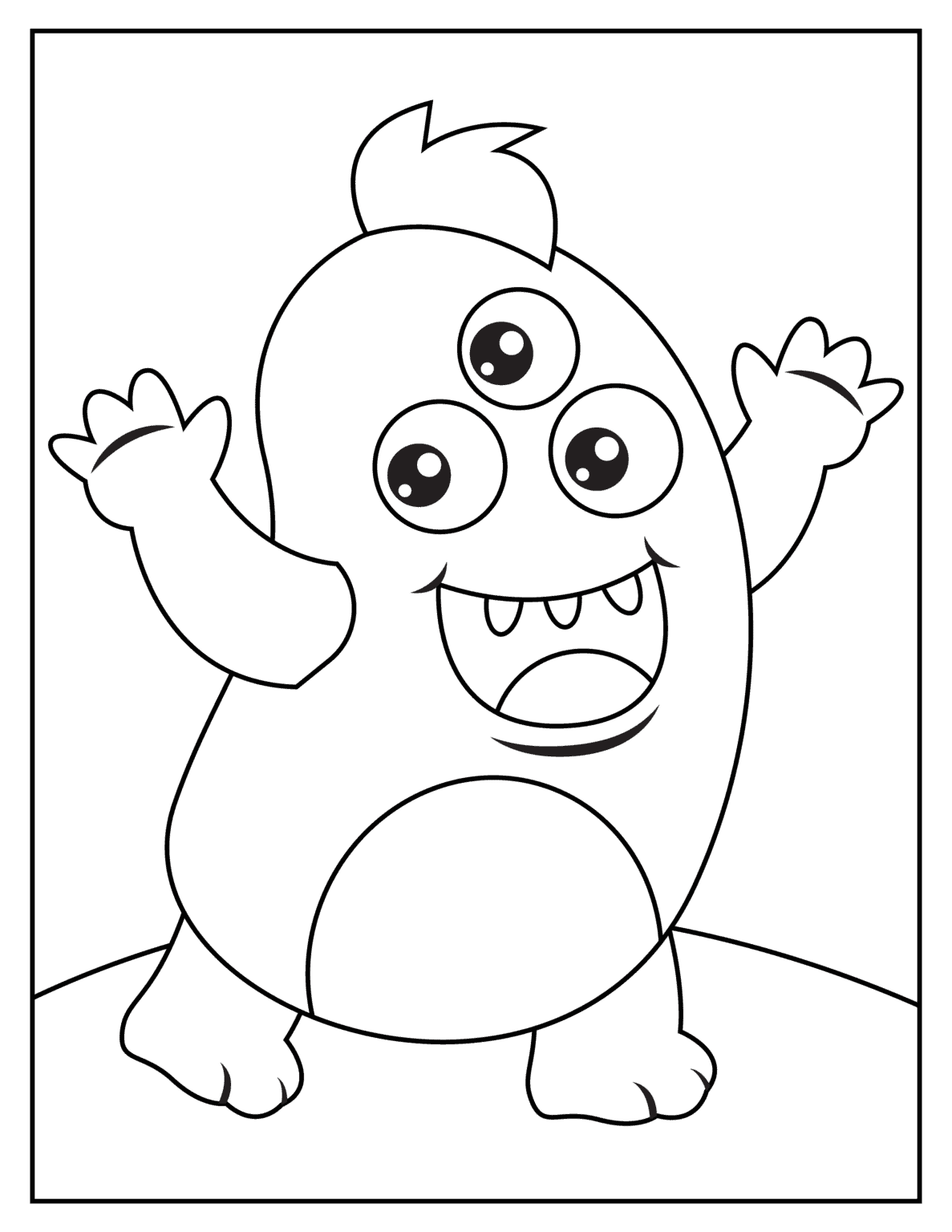 Free Printable Cute Monster Coloring Pages for Kids - A Crazy Family