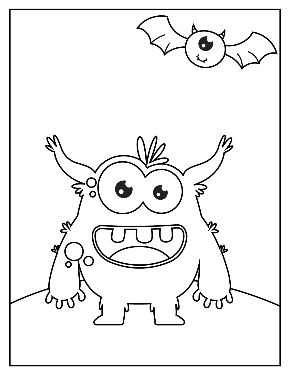 Free Printable Cute Monster Coloring Pages for Kids - A Crazy Family