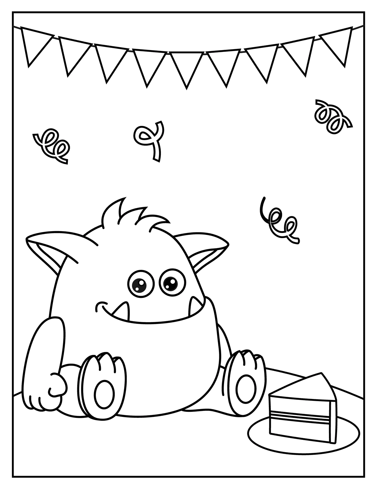 Free Printable Cute Monster Coloring Pages for Kids - A Crazy Family