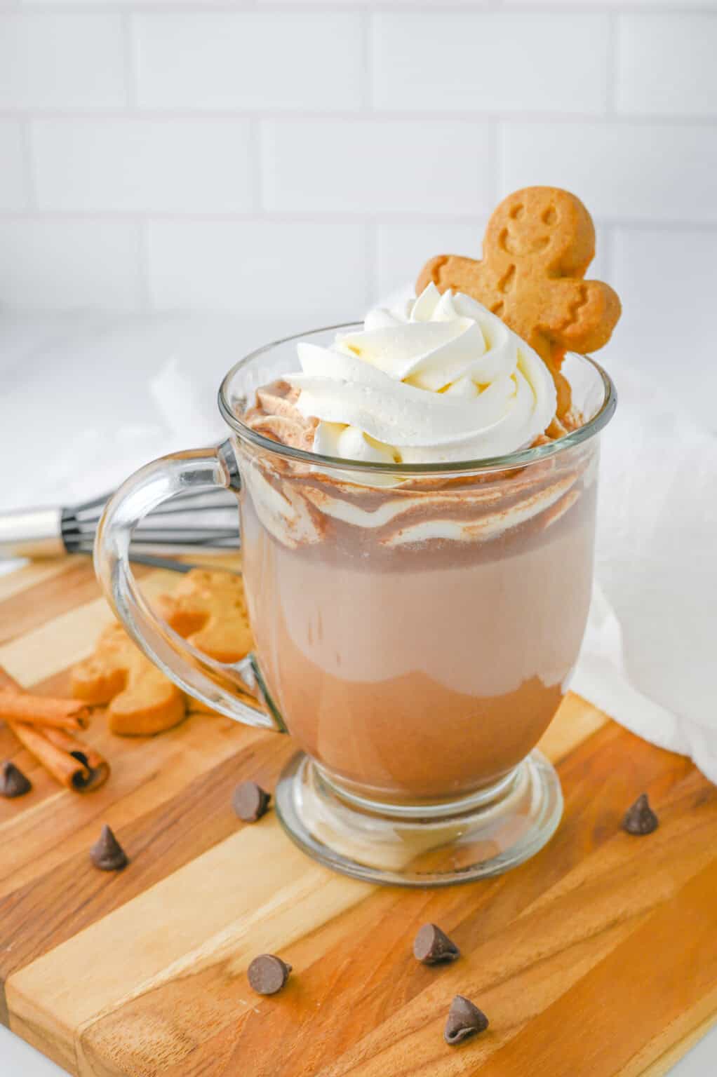 Deliciously Cozy Gingerbread Hot Chocolate - A Crazy Family
