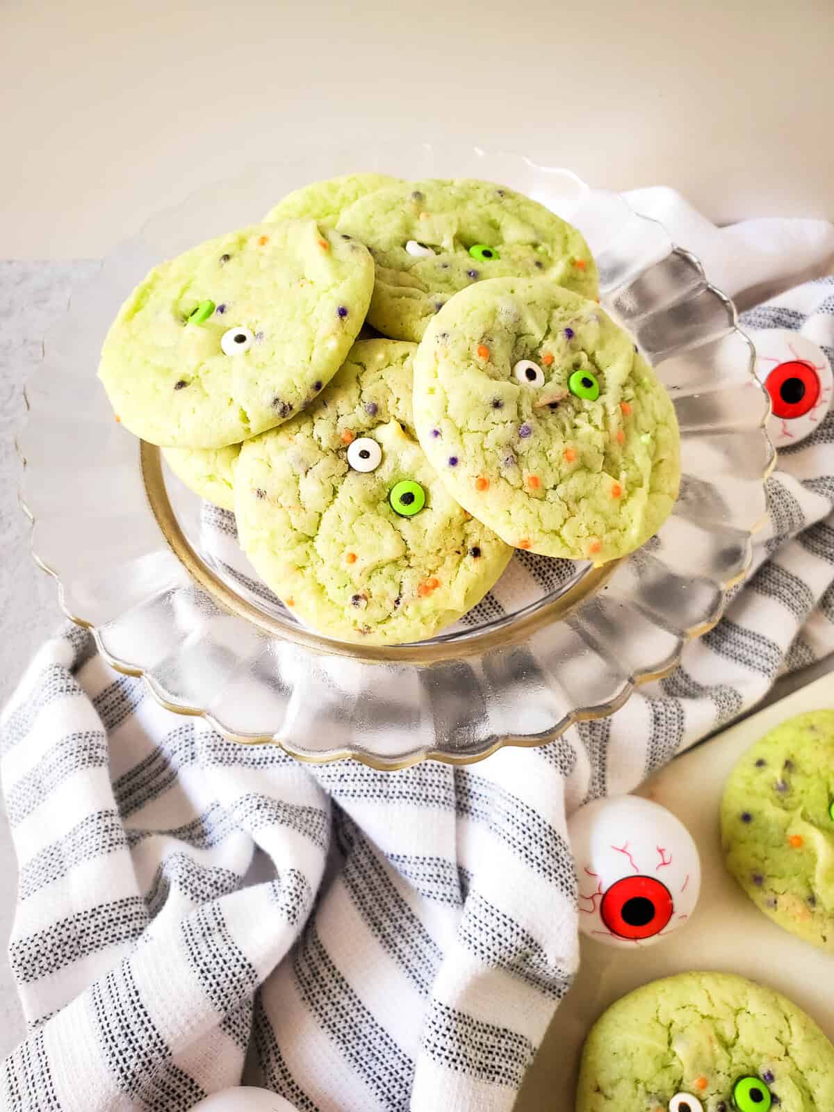 Halloween Zombie Cake Mix Cookies - A Crazy Family
