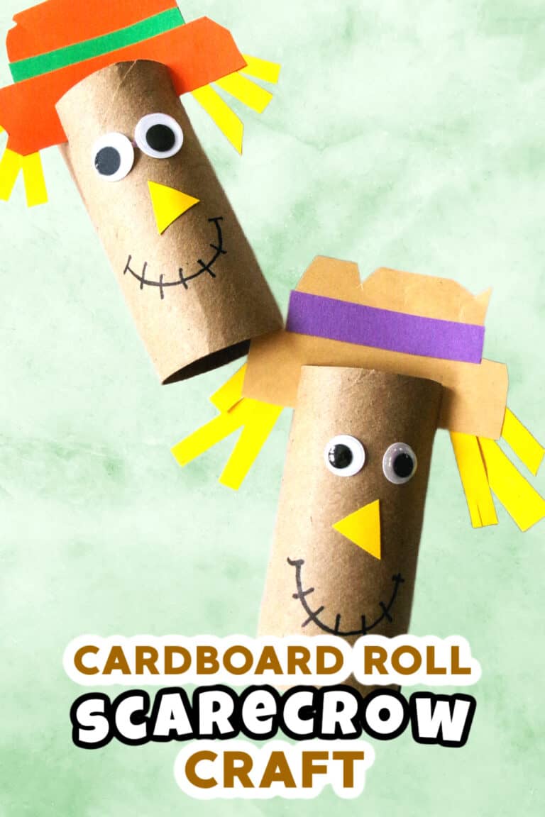 Cardboard Roll Scarecrow Craft - A Crazy Family
