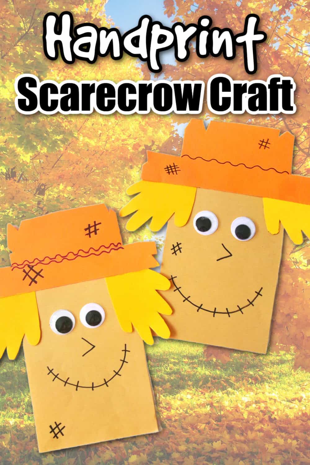 Handprint Scarecrow Craft - A Crazy Family