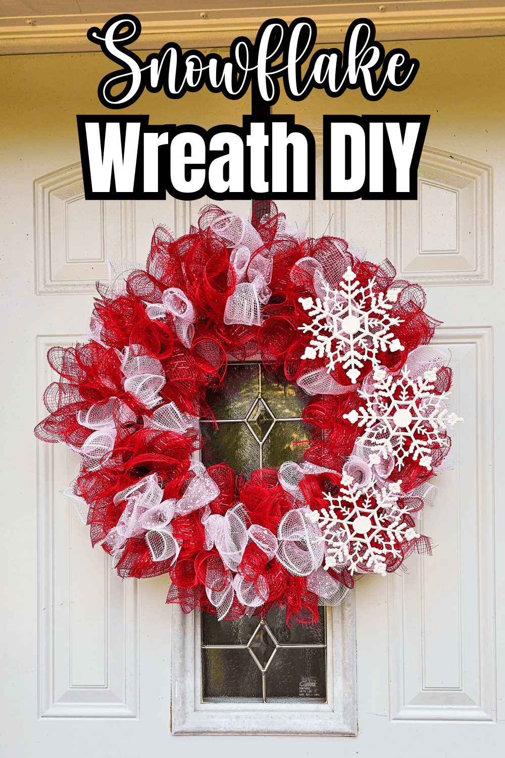 Mesh Christmas Wreath - A Crazy Family