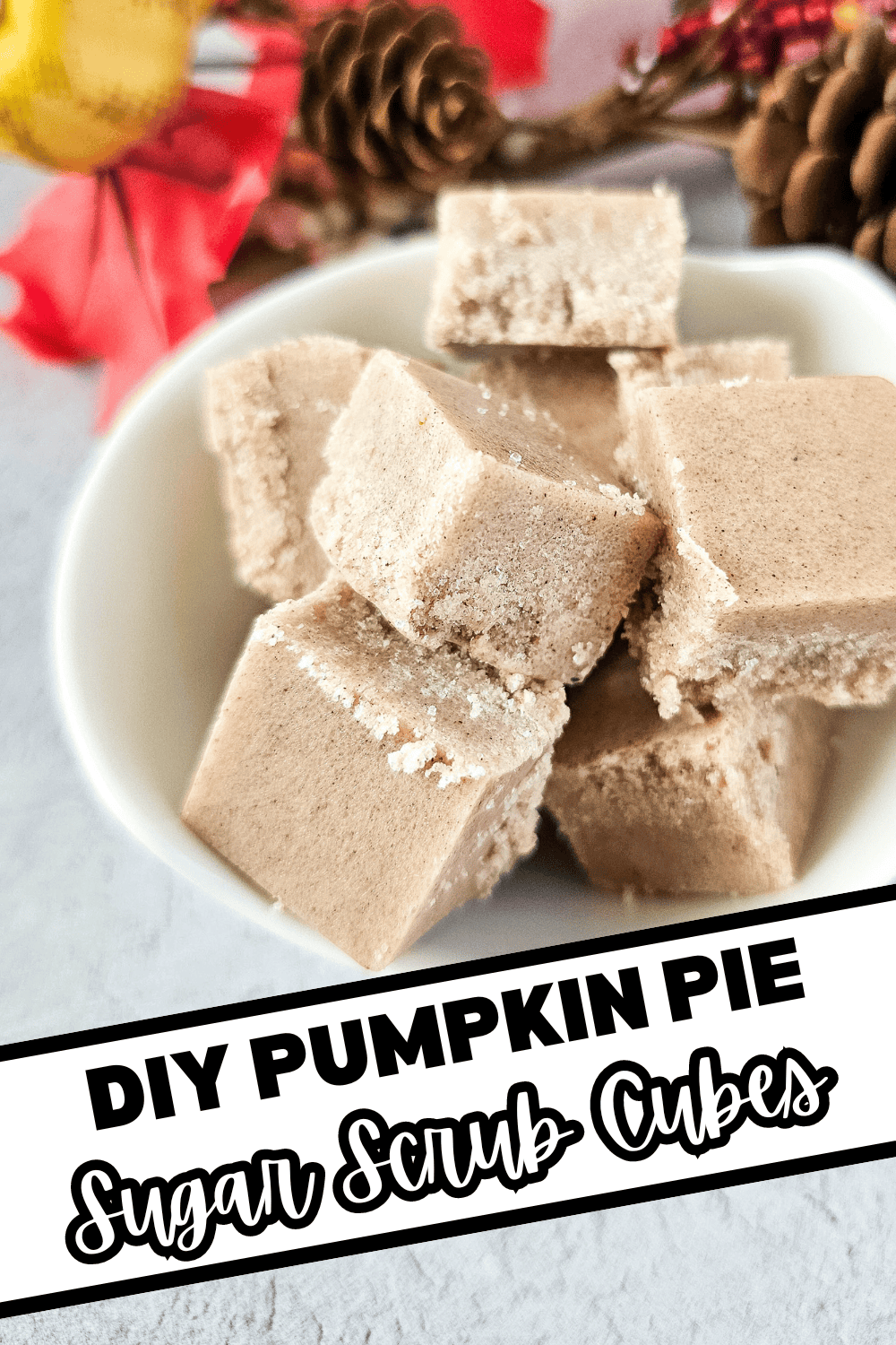 Pumpkin Pie Sugar Scrub Cubes - A Crazy Family