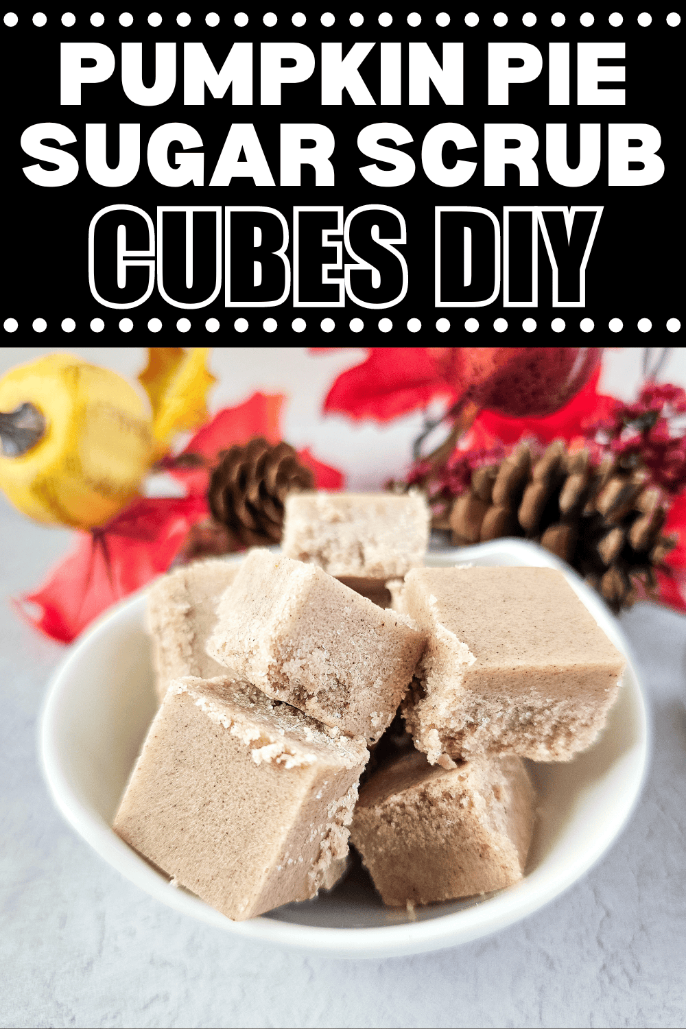 Pumpkin Pie Sugar Scrub Cubes - A Crazy Family