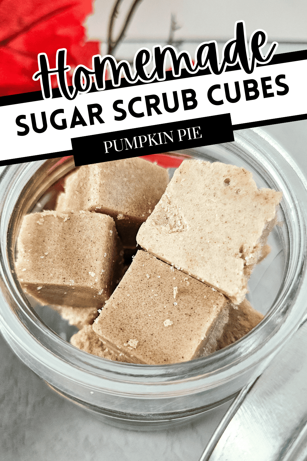 Pumpkin Pie Sugar Scrub Cubes - A Crazy Family