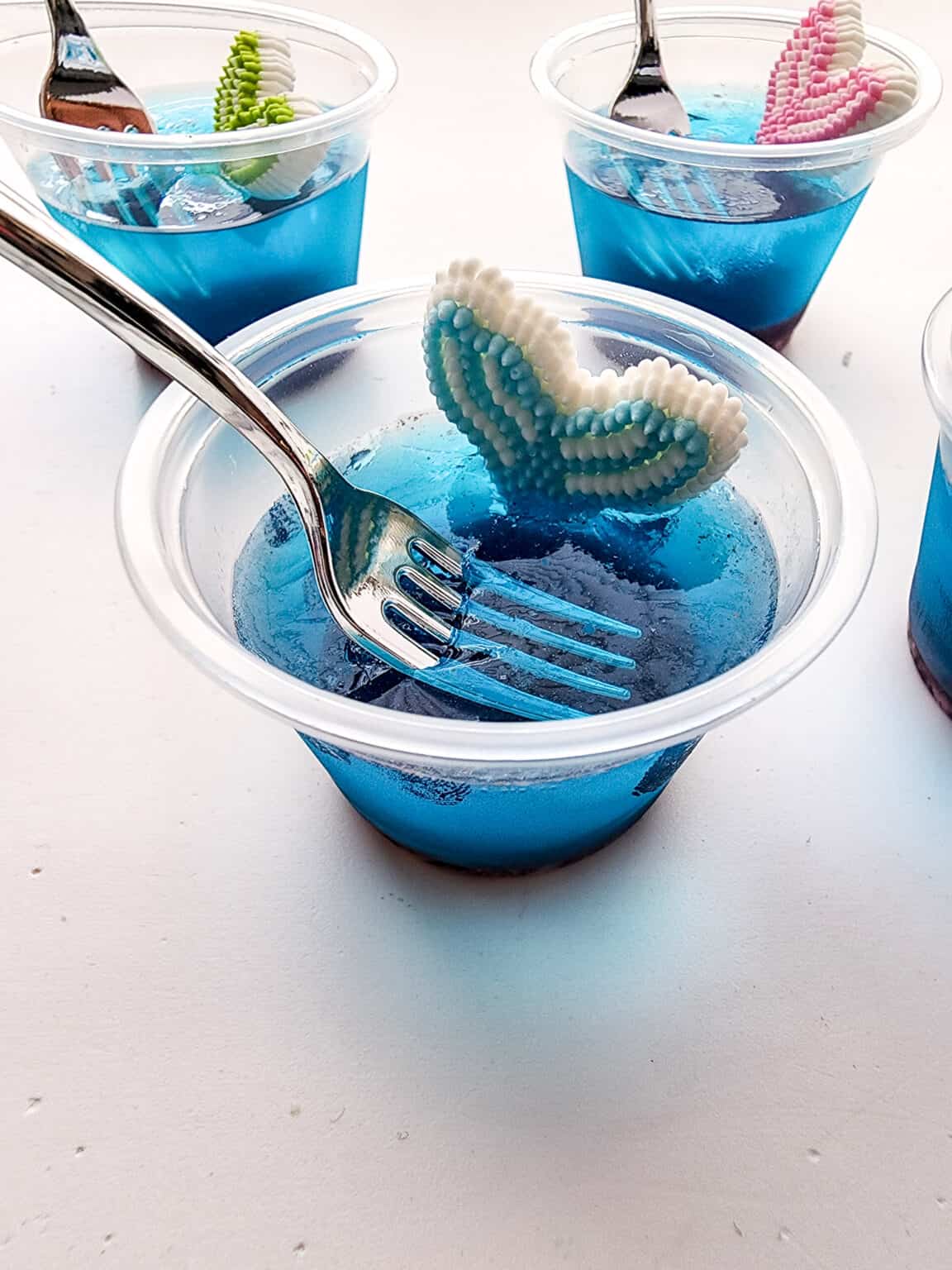 Little Mermaid Jello Cups - A Crazy Family