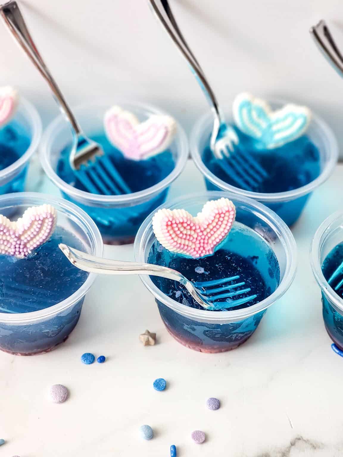 Little Mermaid Jello Cups - A Crazy Family