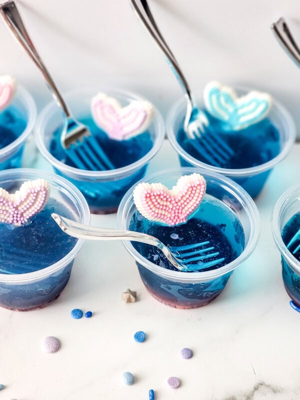 Little Mermaid Jello Cups - A Crazy Family