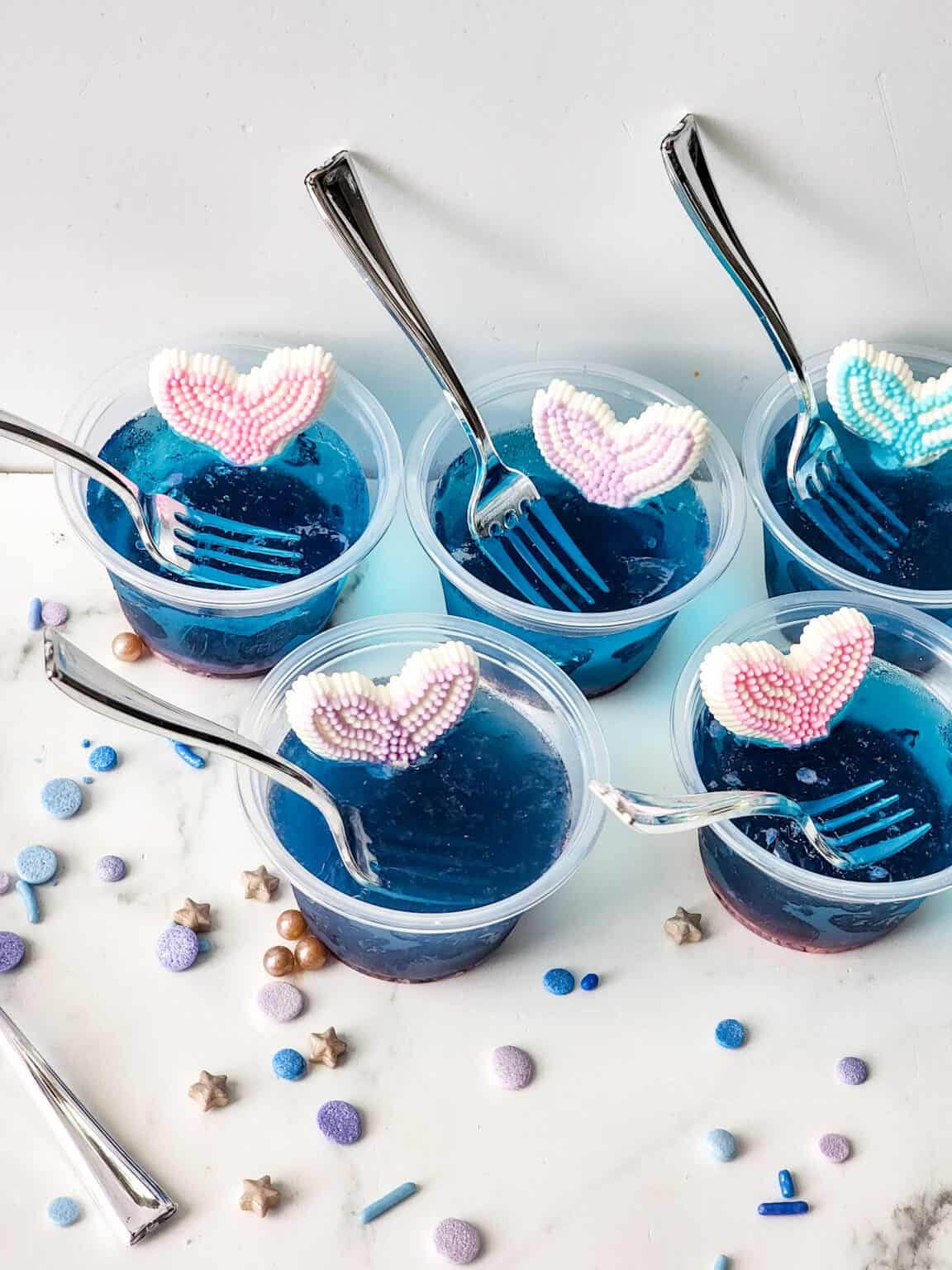 Little Mermaid Jello Cups - A Crazy Family
