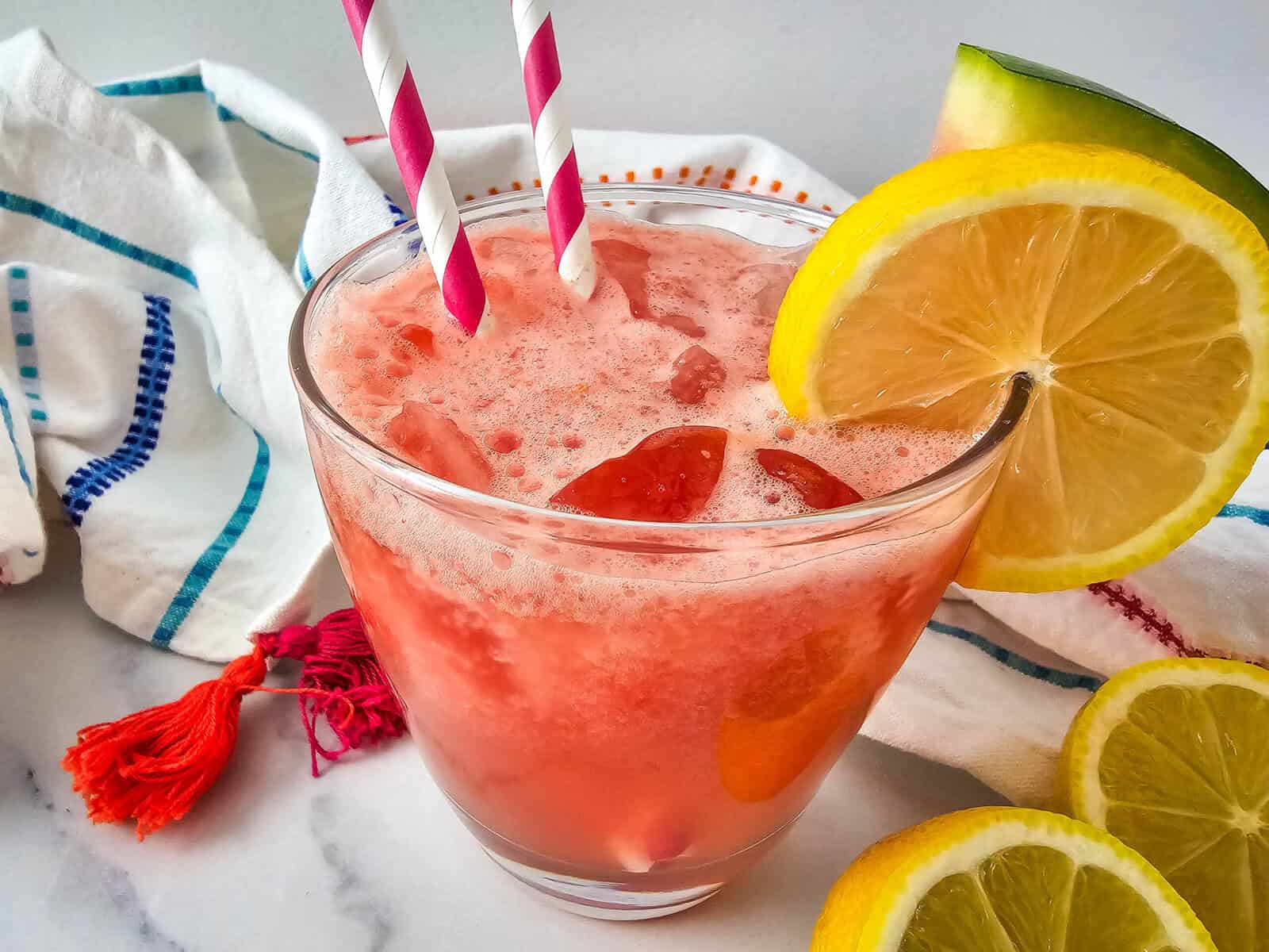 Watermelon Lemonade Cocktail - Perfect for Summer Parties! - A Crazy Family